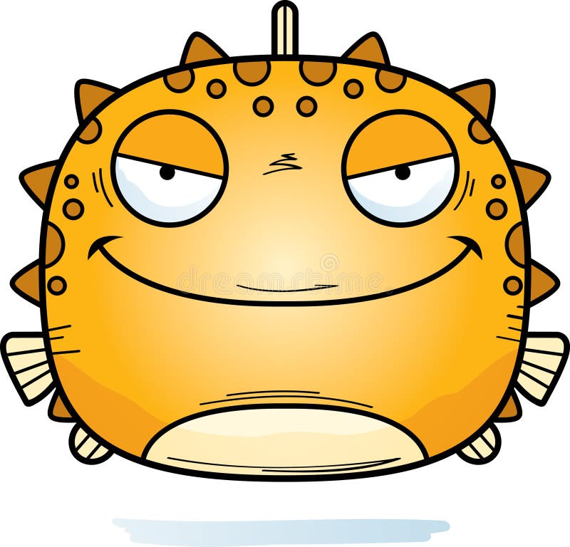 Evil Little Blowfish stock vector. Illustration of animal - 115805395