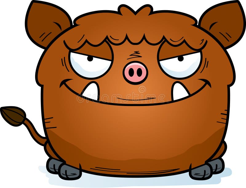 Evil Little Boar stock vector. Illustration of angry - 116015397