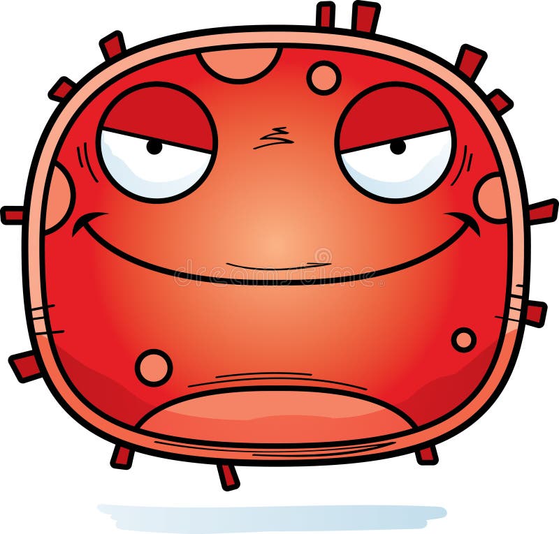 Evil Red Blood Cell stock vector. Illustration of clip - 115895711