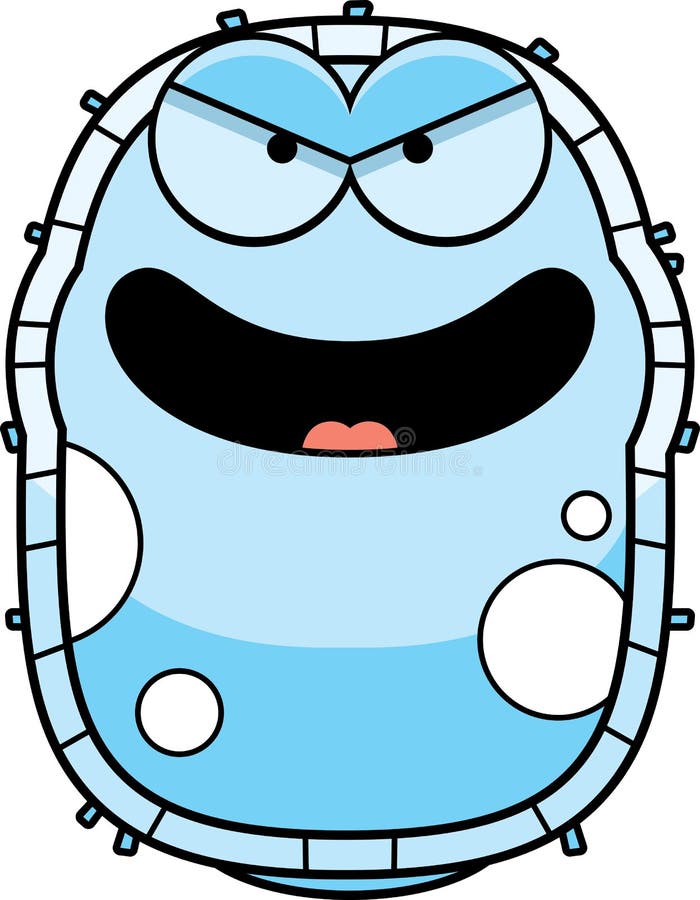 White Blood Cells Fighting Infection Cartoon