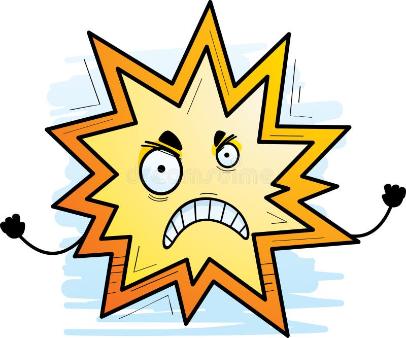 Angry Cartoon Explosion stock vector. Illustration of angry - 115758945