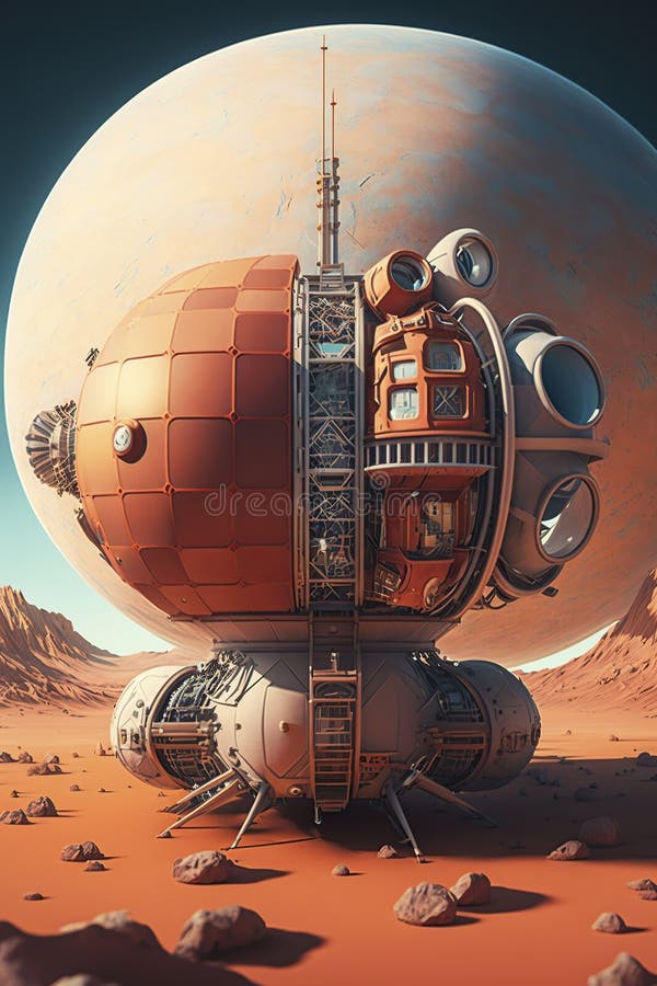 Cartoon Illustration, Fantasy, Spaceship, Ai Generative Stock ...