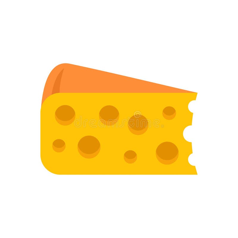 Triangular Piece of Yellow Cheese with Holes Being Bitten Stock ...