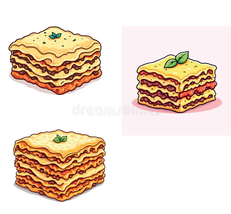 Vsai Delicious Layered Lasagna Bolognese Showing Various Toppings and ...