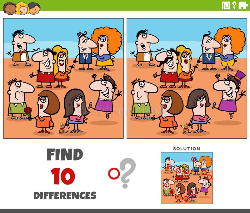 Differences Activity with People with Smart Devices Coloring Page Stock ...