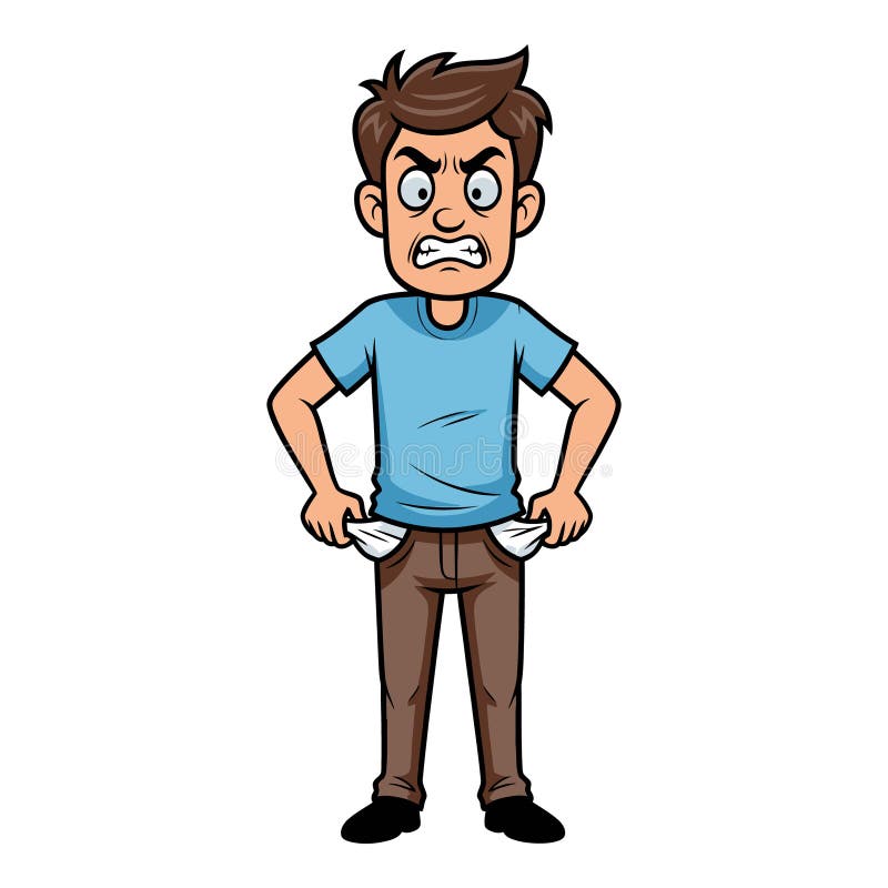 Man Empty Pockets Cartoon Stock Illustrations – 292 Man Empty Pockets ...