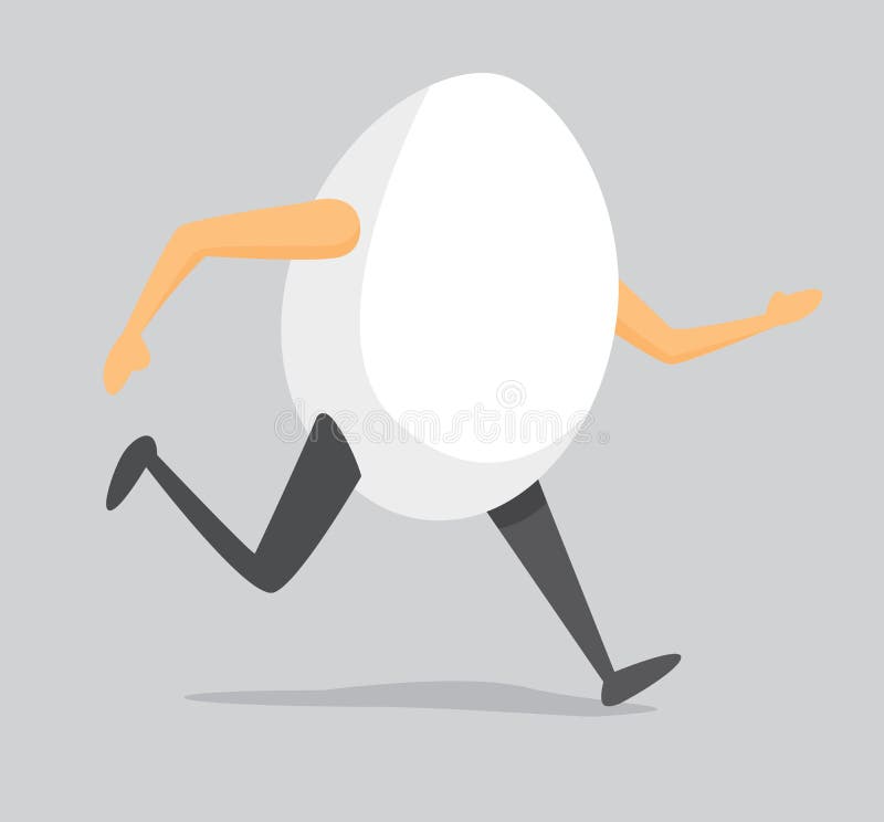White egg running fast stock vector. Illustration of white - 137635147