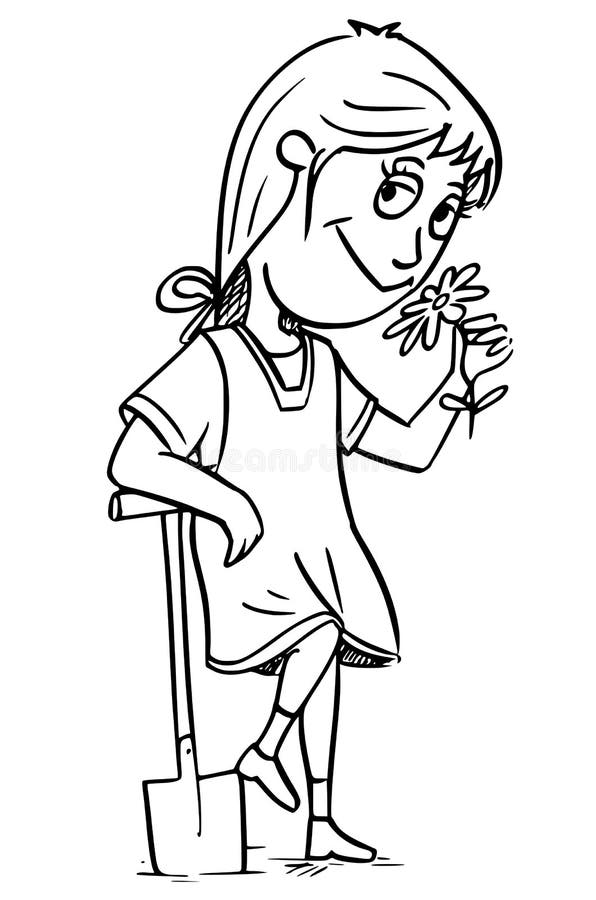 Smelling Flower Cartoon Stock Illustrations 310 Smelling Flower