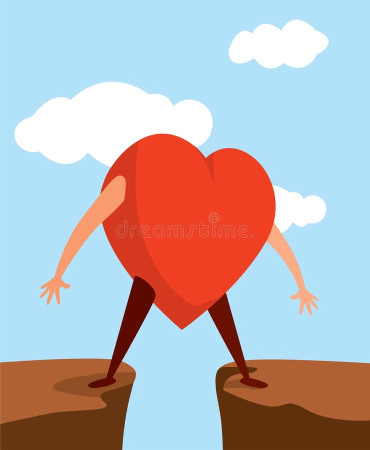 Divided heart stock vector. Illustration of love, metaphor - 37640508