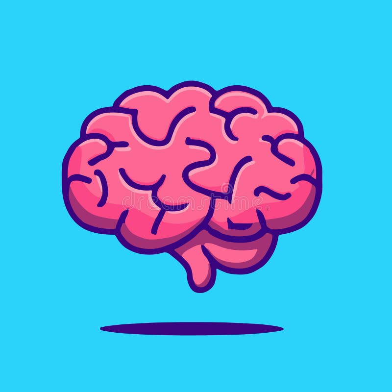 Cartoon Illustration of Human Brain Stock Illustration - Illustration ...
