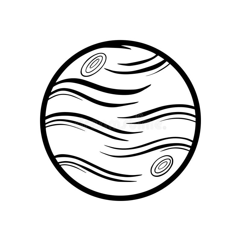 Cartoon Illustration of an Imaginary Plant in Space for Logo or Icon ...