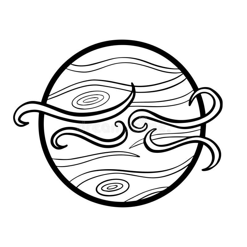 Cartoon Illustration of an Imaginary Plant in Space for Logo or Icon ...