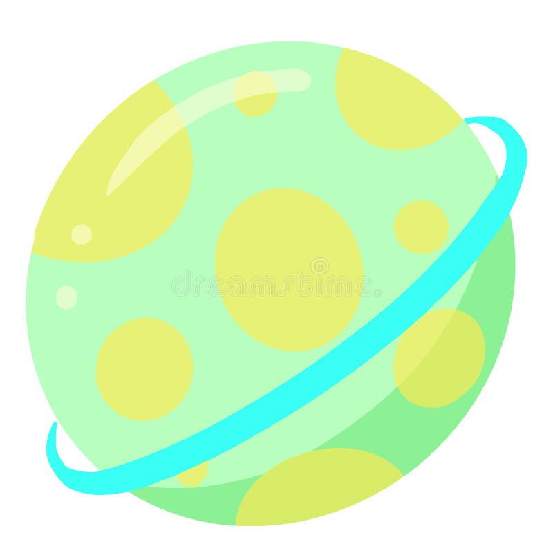 Cartoon Illustration of an Imaginary Plant in Space for Logo or Icon ...