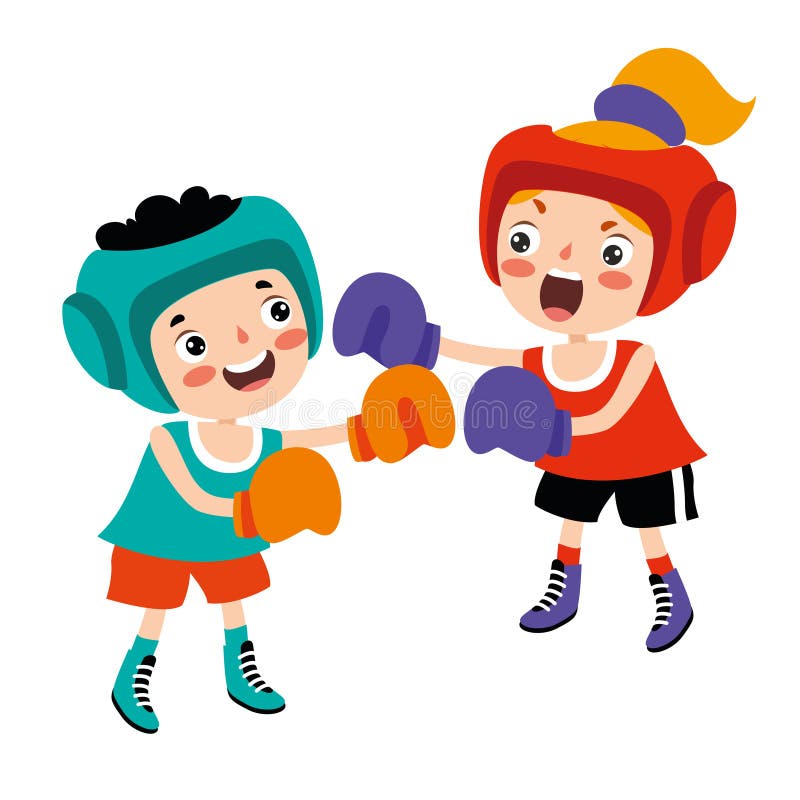 Cartoon Illustration of a Kid Boxing Stock Vector - Illustration of ... Cartoon Illustration of a Kid Boxing Stock Vector - Illustration of ...