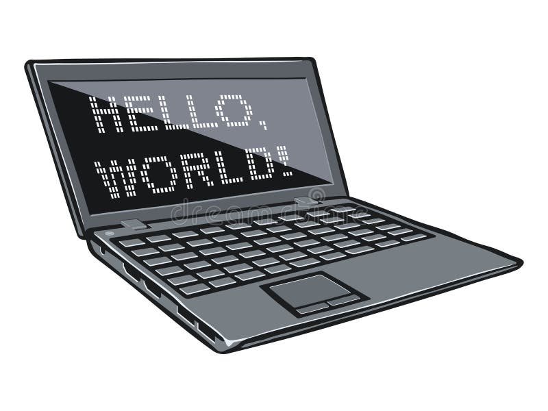 Cartoon Illustration of Laptop Stock Vector - Illustration of personal ...