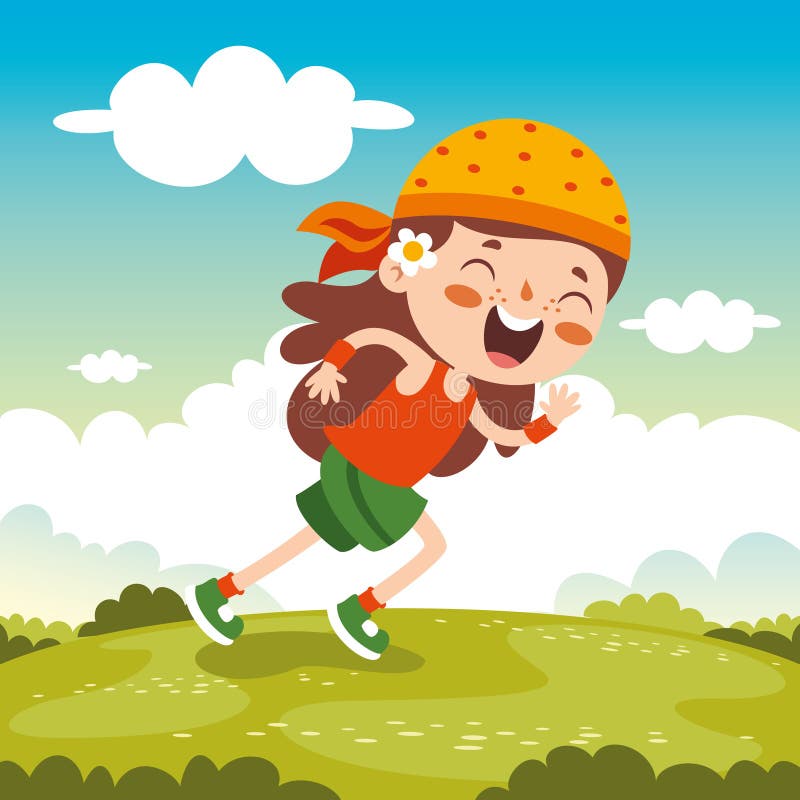 Kid Running Fast Cartoon Stock Illustrations – 576 Kid Running Fast ...