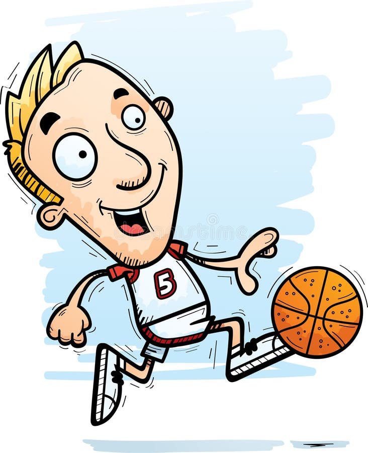 Cartoon Basketball Player Running Stock Vector - Illustration of ...