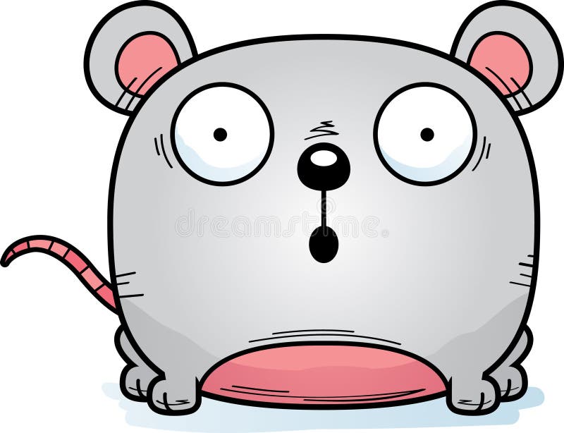 Surprised Little Mouse stock vector. Illustration of startled - 116198321