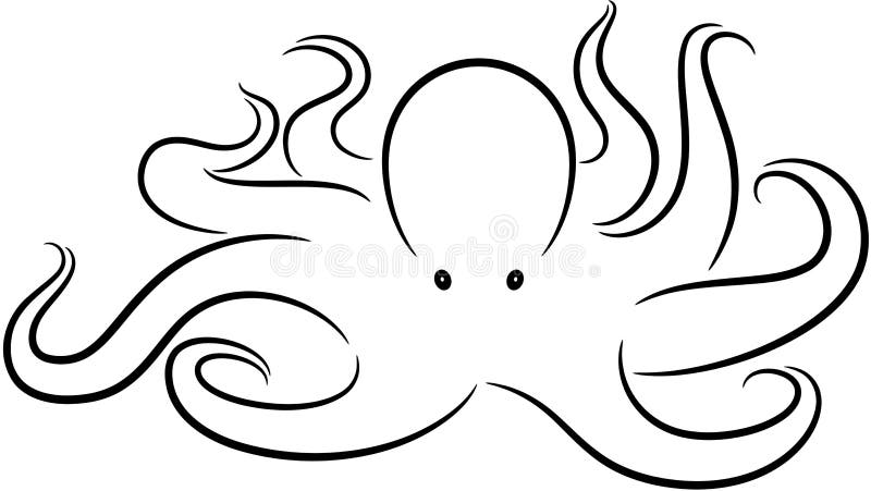 Octopus, tattoo stock vector. Illustration of contour - 15305910