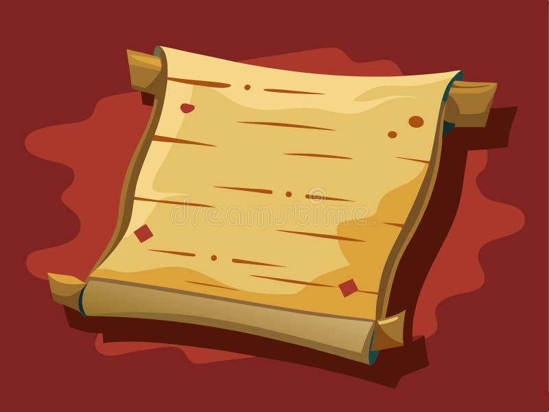 Cartoon Illustration of Old Paper Scroll Stock Illustration ...