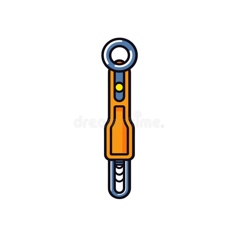 Cartoon Illustration of Orange Retractable Measuring Tape Stock ...