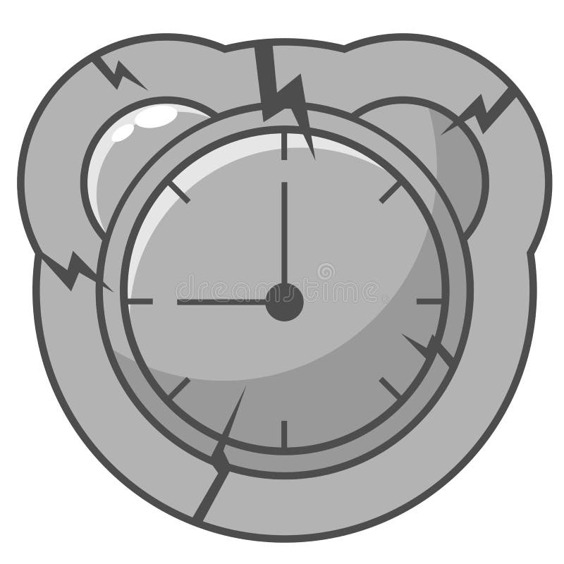 Petrified time with cracks stock vector. Illustration of deadline ...