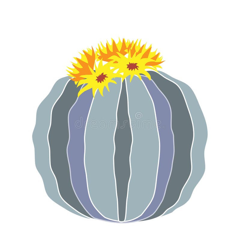 Round Cactus Frame Drawn with Ink. Collection of Graphic Hand Drawn ...