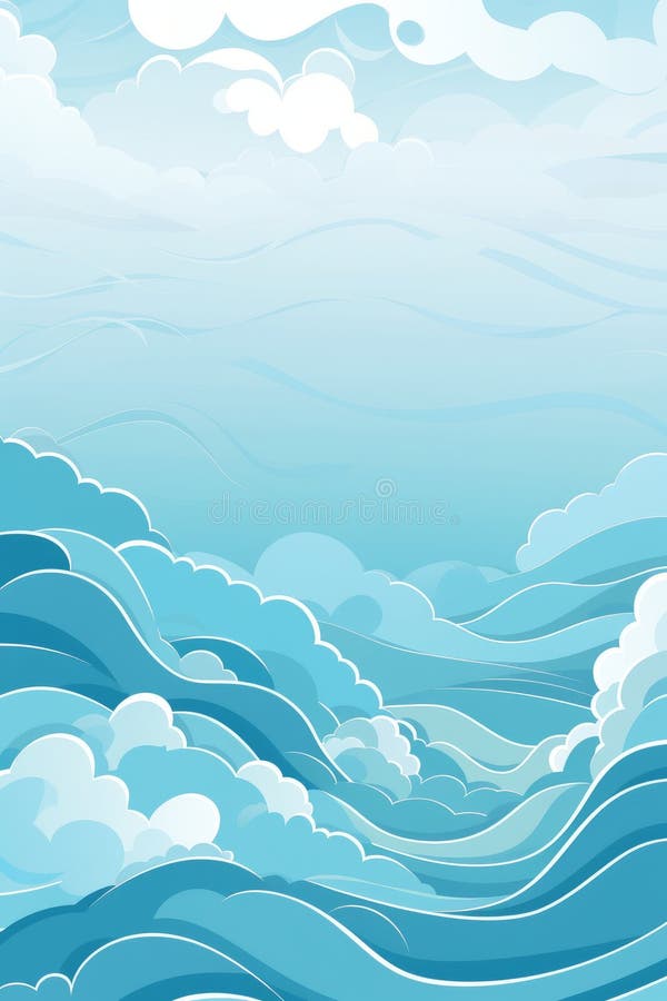 An Illustration of Clouds and Stars in the Sky Stock Illustration ...