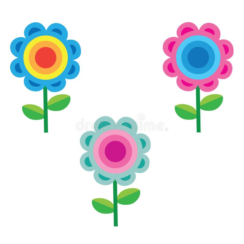Three Cartoon Flowers Stock Illustrations – 1,899 Three Cartoon Flowers ...