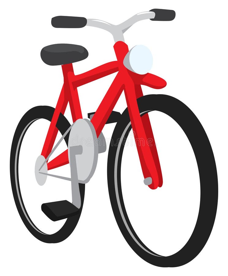 Cartoon red bicycle stock vector. Illustration of cycling - 8106880