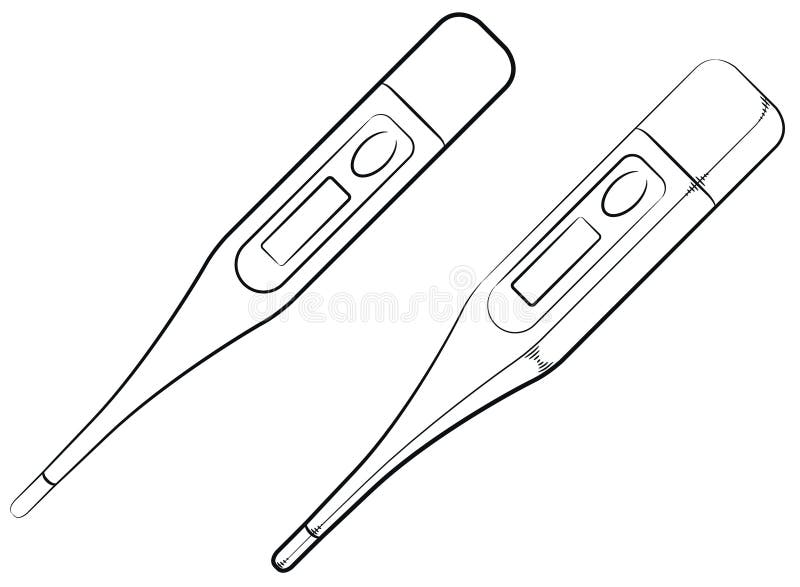 Sketch Modern Thermometer Digital Healthcare Tools Stock Vector ... Sketch Modern Thermometer Digital Healthcare Tools Stock Vector ...