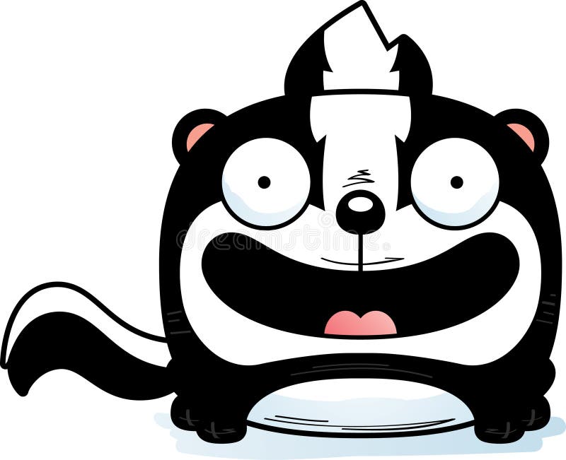 Cartoon Skunk Smiling stock vector. Illustration of skunk - 116107726