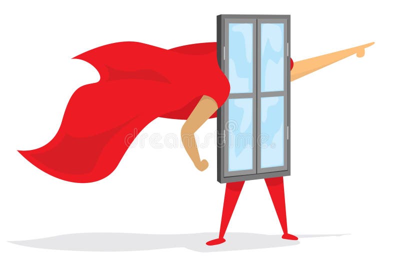 Super Window Cleaner Superhero Holding Squeegee Stock Vector ...