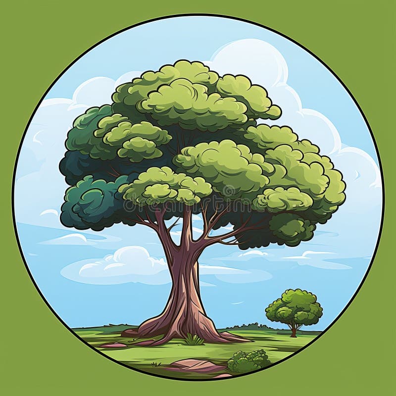 An Illustration of a Frame with Cartoon Faces Stock Illustration ...