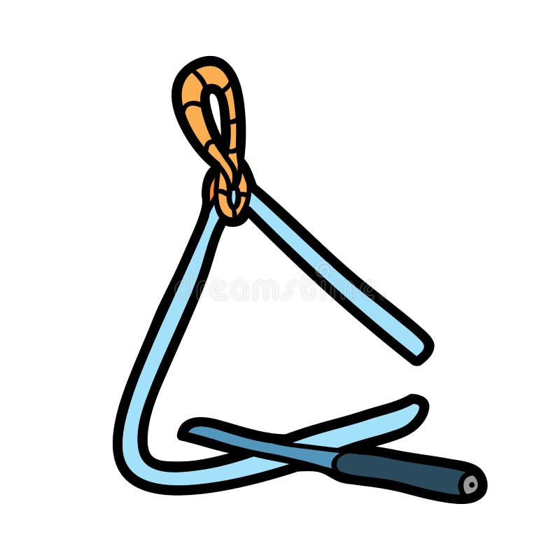 Cartoon Illustration, Triangle. Colorful Musical Instrument Stock ...