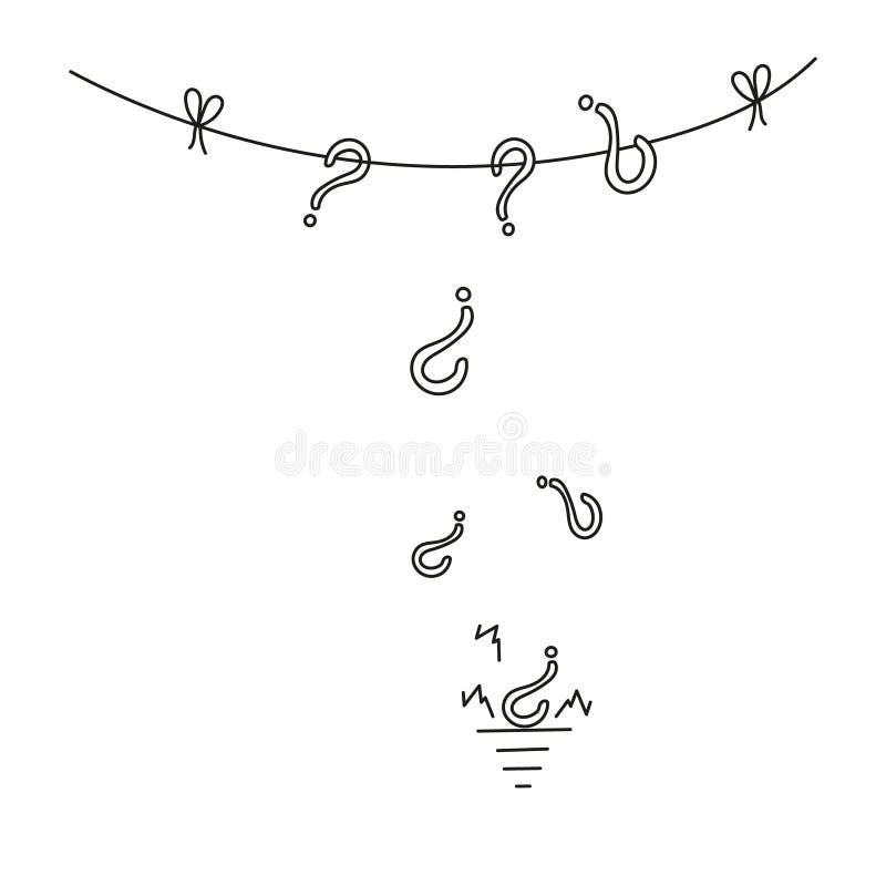 Cartoon Illustration with Unresolved Issues on an Isolated Background ...