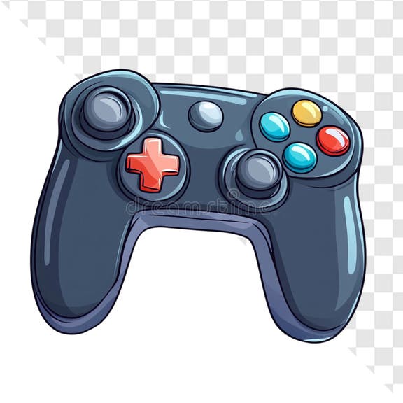 A Cool Dark Blue Game Controller Ready To Play Stock Illustration ...