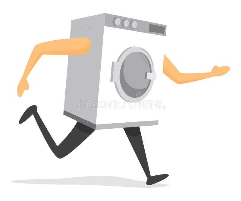 Washing Machine Running Fast Stock Vector - Illustration of vector ...