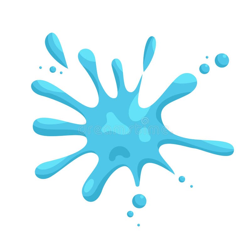 Cartoon Illustration with Water Splash and Drops Stock Vector ... Cartoon Illustration with Water Splash and Drops Stock Vector ...
