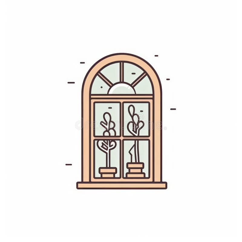 Cartoon Illustration of a Window. Stock Illustration - Illustration of ...