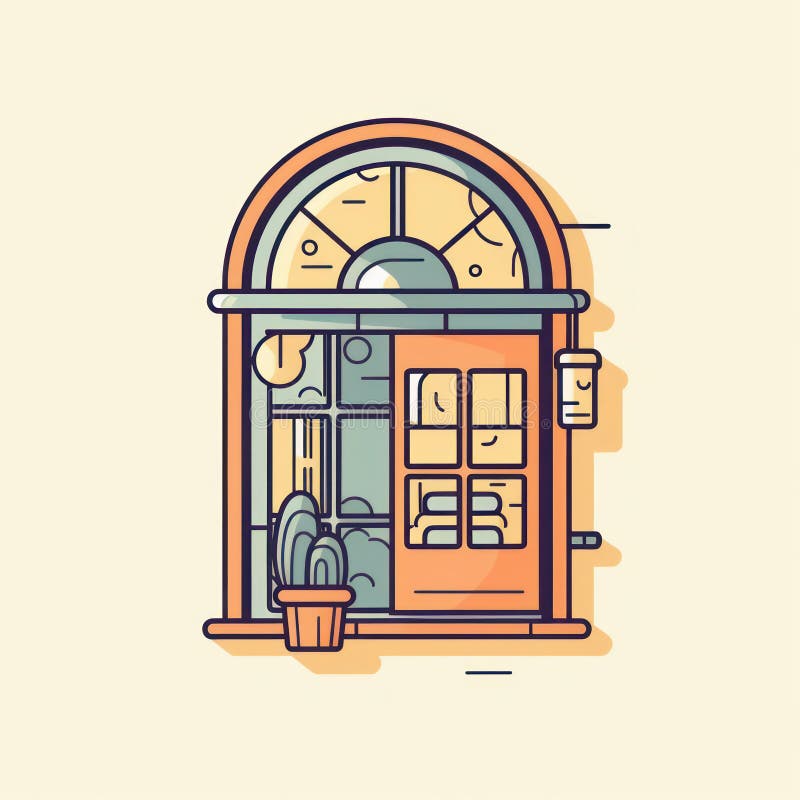 Cartoon Illustration of a Window. Stock Illustration - Illustration of ...