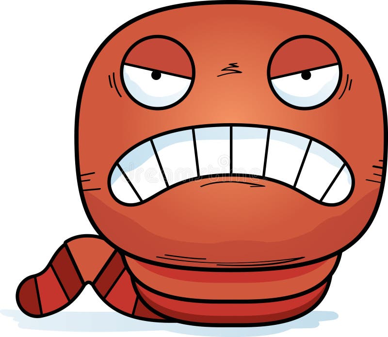 Angry Little Worm stock vector. Illustration of worm - 47090711