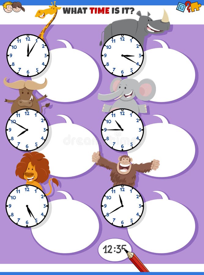 Cartoon Telling Time Stock Illustrations – 360 Cartoon Telling Time ...