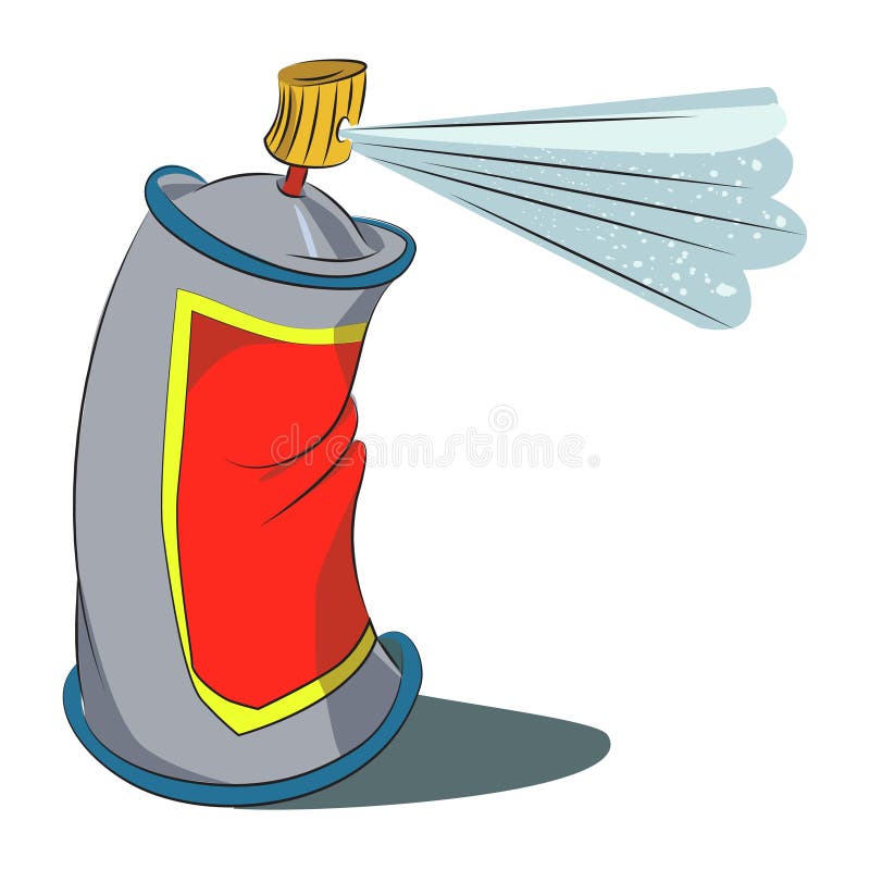 Cartoon image of aerosol stock vector. Illustration of aerosol - 91458970