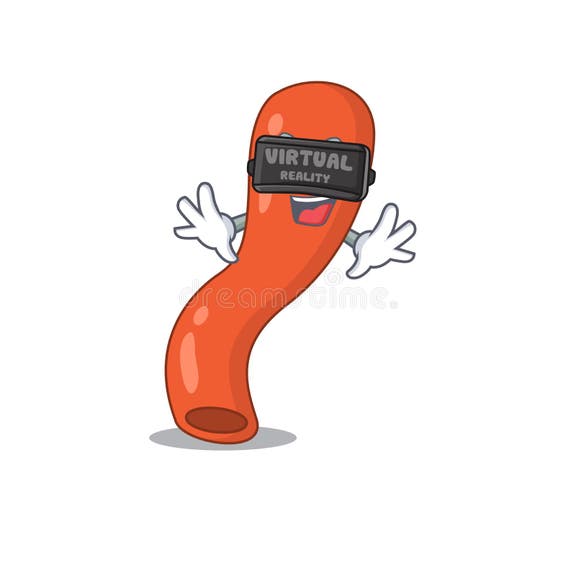 A Cartoon Image of Appendix Using Modern Virtual Reality Headset Stock ...
