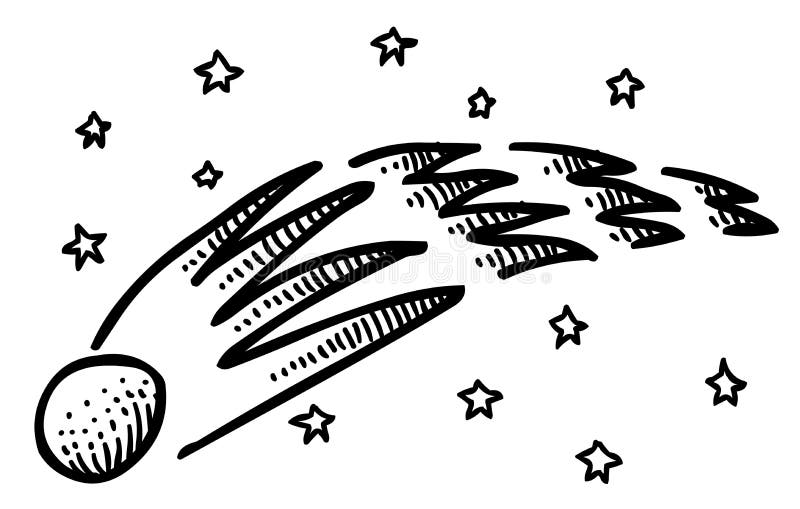 Cartoon image of Comet stock vector. Illustration of graphic - 92528017