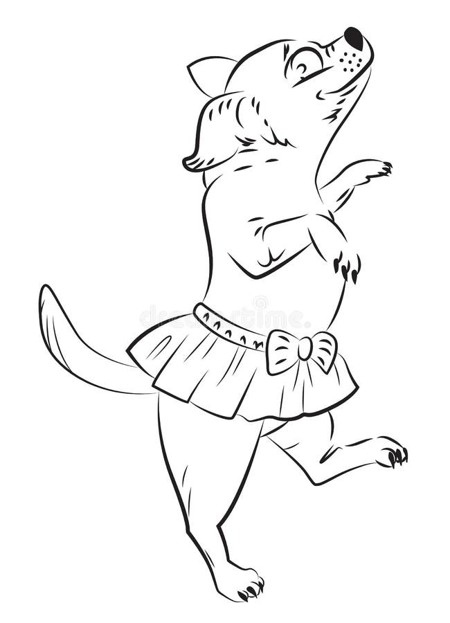 Cartoon Image of Dancing Dog Stock Vector - Illustration of music ...