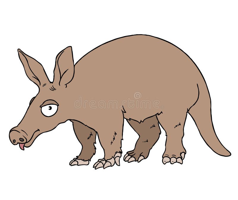 Aardvark cartoon stock vector. Illustration of drawing - 263497174