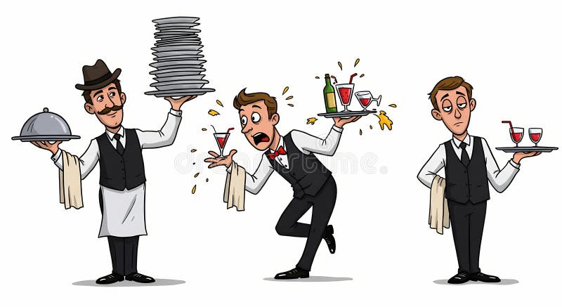 Cartoon Waiters Stock Illustrations – 809 Cartoon Waiters Stock ...