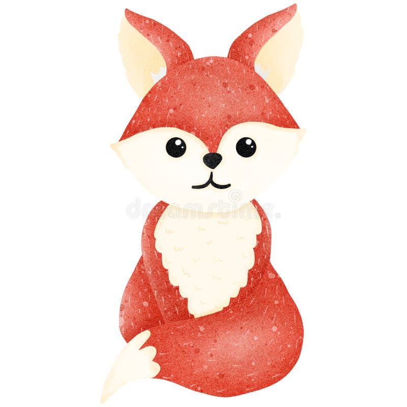 Cartoon Image of a Fox with Red Fur. Stock Photo - Image of celebration ...